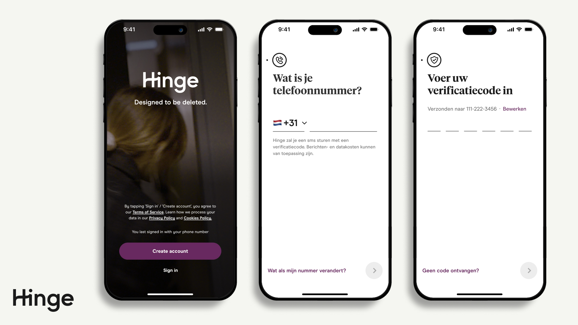 Inloggen/toegang – Hinge